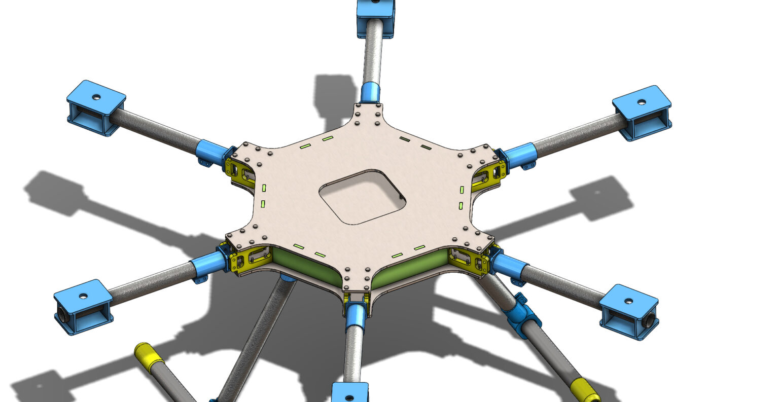 DesignWithAjay | Hexacopter Drone Frame #346 » Design With Ajay