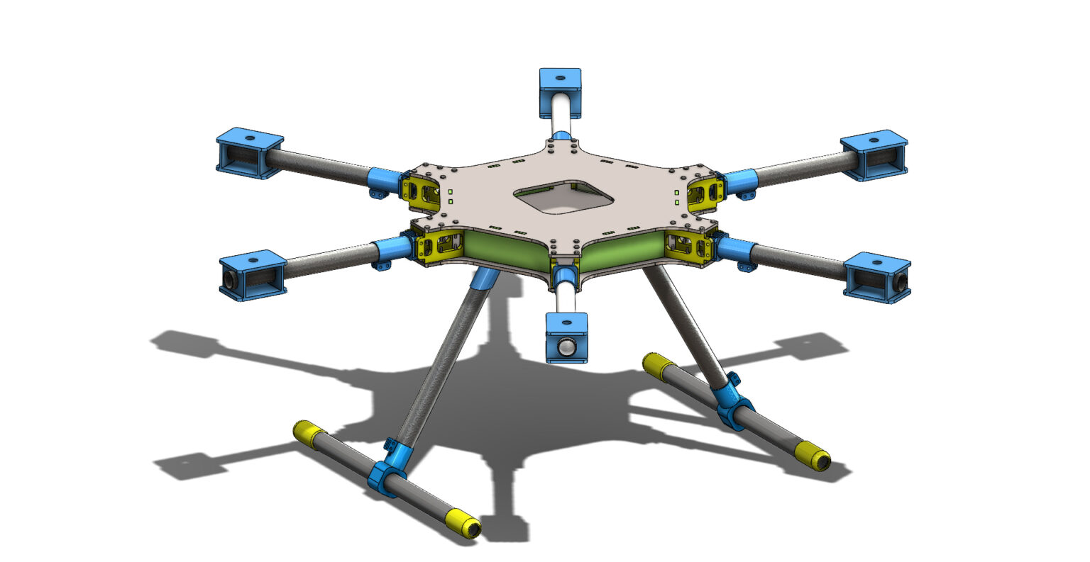 DesignWithAjay | Hexacopter Drone Frame #346 » Design With Ajay