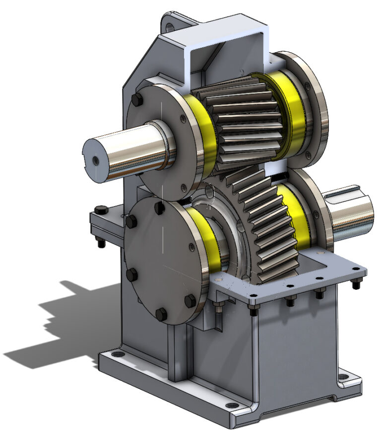 DesignWithAjay | Vertical Single Stage Helical Gearbox #360 » Design ...